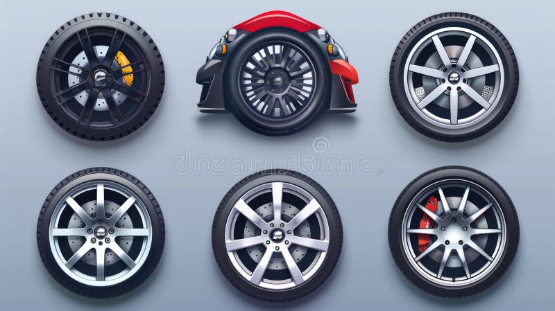 A Collection of Four Different Types of Wheels, Ideal for Various ...