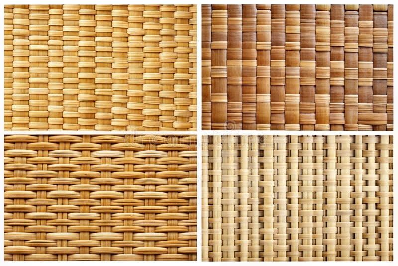 Wicker Texture Set. Set of 4 Wicker Textures Stock Illustration ...