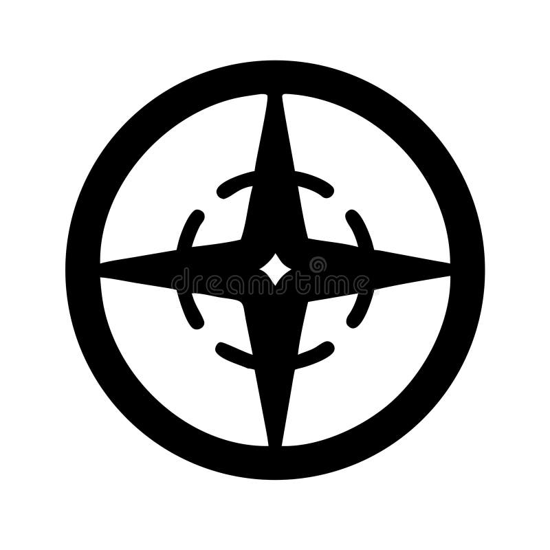 Four Compass Designs with Transparent Background Navigation Direction ...