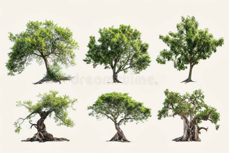 A Collection of Four Distinct Tree Species. Versatile and Suitable for ...