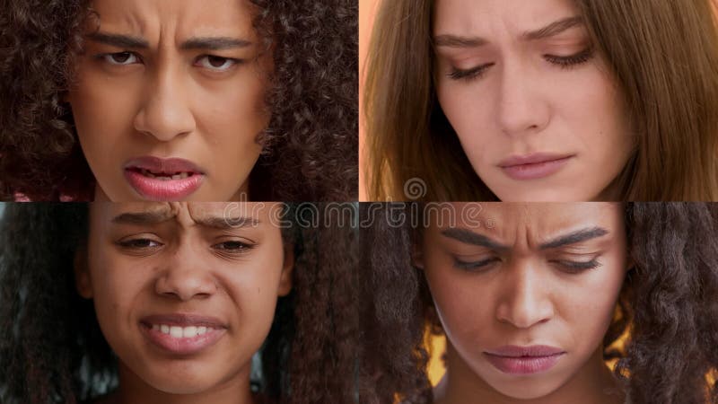 Diverse Group of Individuals Expressing Various Emotions in a Collage ...