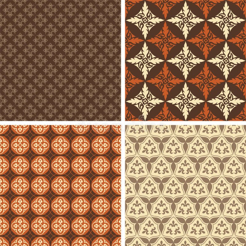 Set of 10 Retro Seamless Patterns Stock Vector - Illustration of color ...