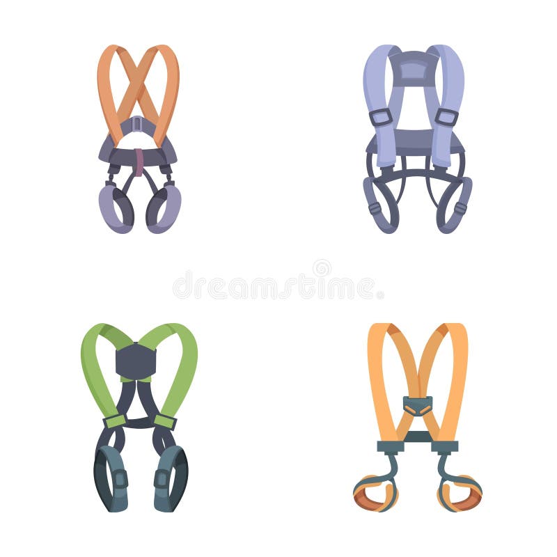 Set of Climbing Harnesses Vector Stock Vector - Illustration of graphic ...