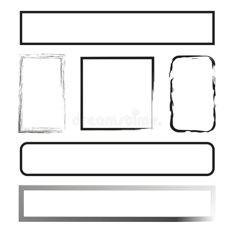 Rectangular Outlines Vector Template Stock Illustrations – 233 ...