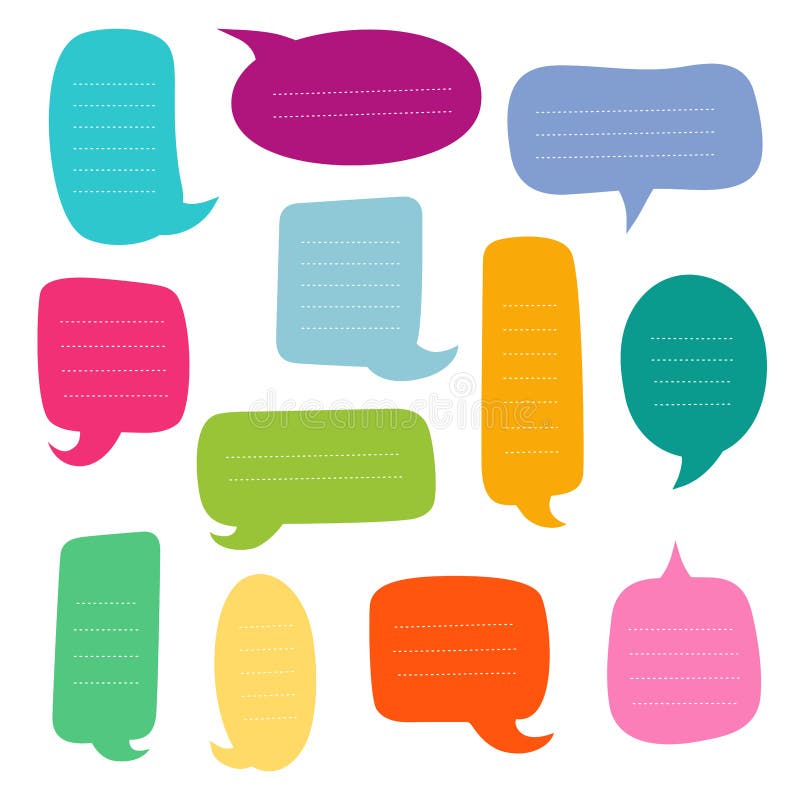 Set of Empty Dialogs Boxes. Vector Speech Bubbles. Stock Vector ...