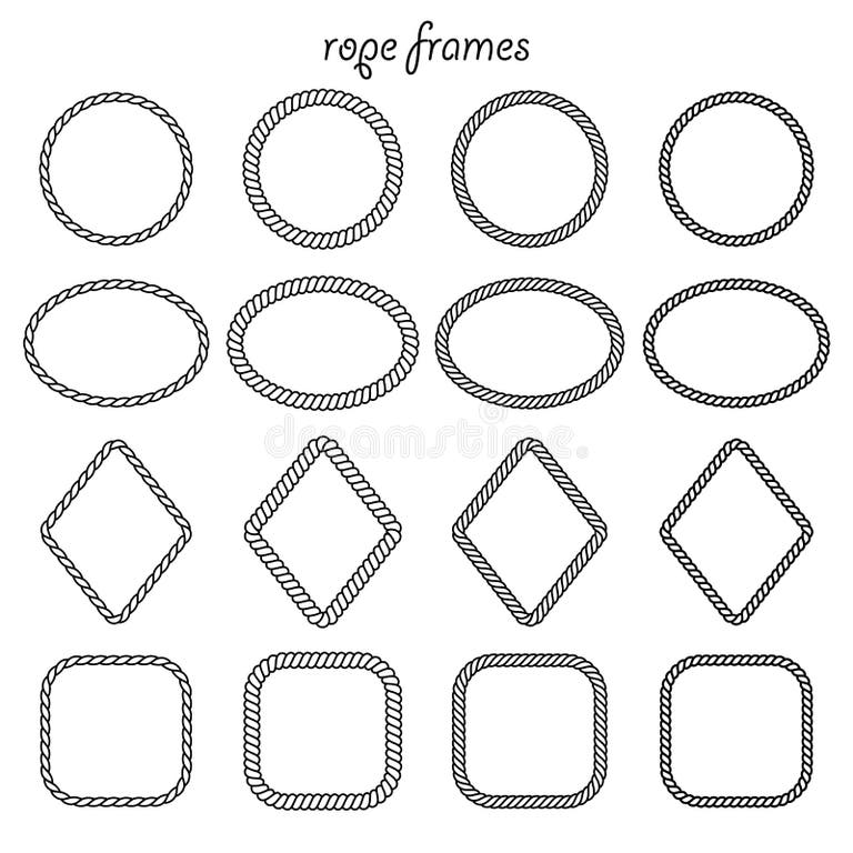 Oval Shape Rope Border Stock Illustrations – 375 Oval Shape Rope Border ...
