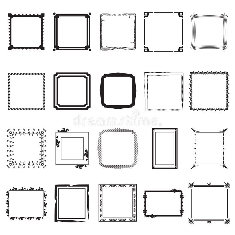 Collection of Frames. Vector Illustration Decorative Design Stock ...