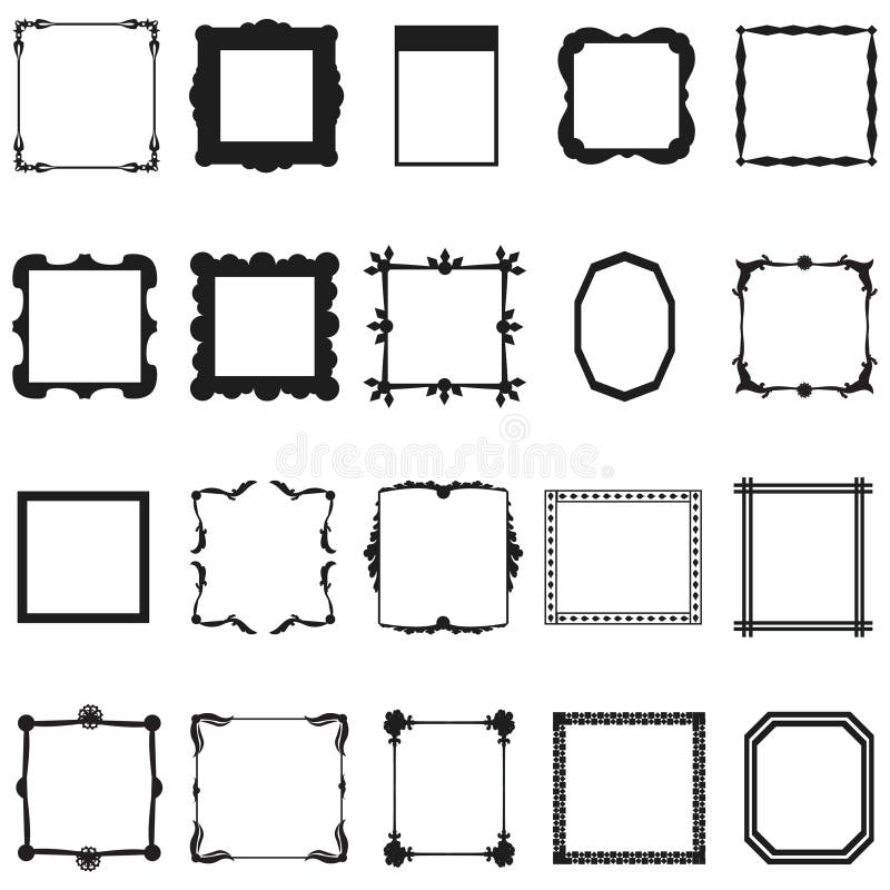 Collection of Frames. Vector Illustration Decorative Design Stock ...