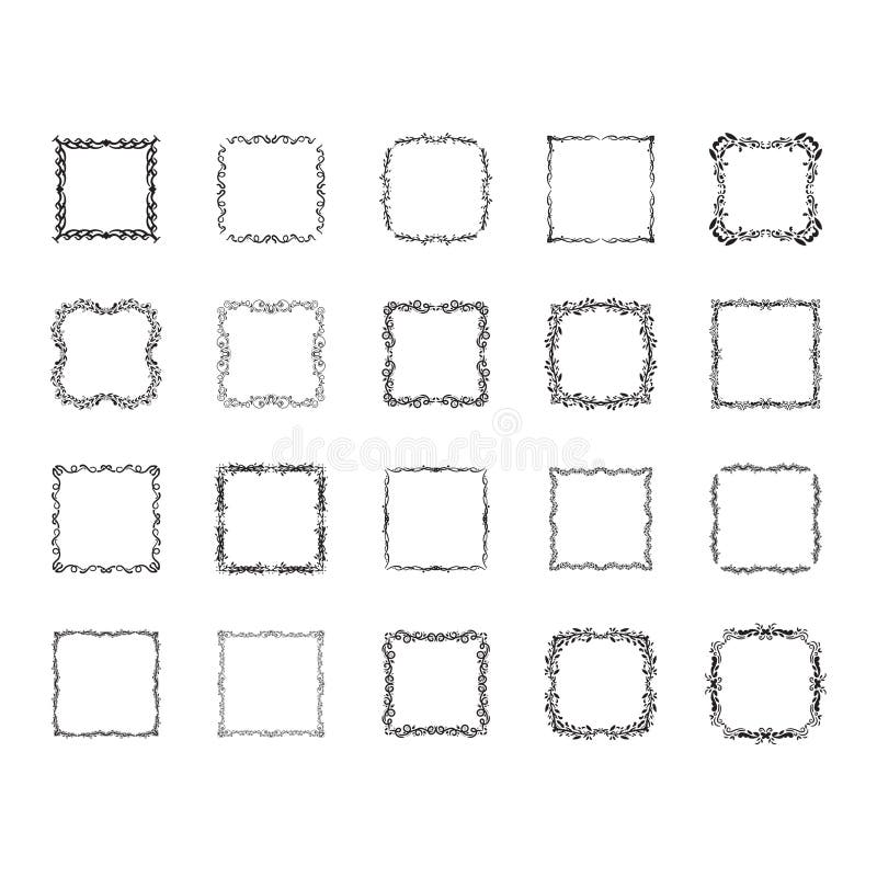 Collection of Frames. Vector Illustration Decorative Design Stock ...