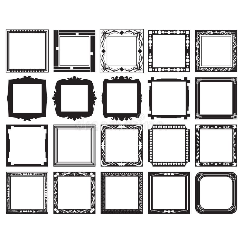 Collection of Frames. Vector Illustration Decorative Design Stock ...
