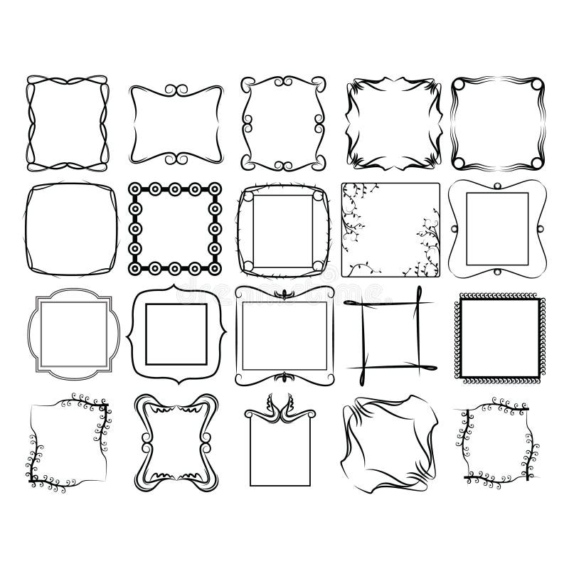 Collection of Frames. Vector Illustration Decorative Design Stock ...