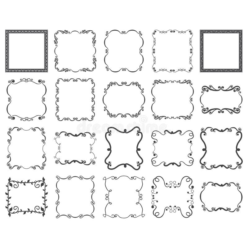 Collection of Frames. Vector Illustration Decorative Design Stock ...