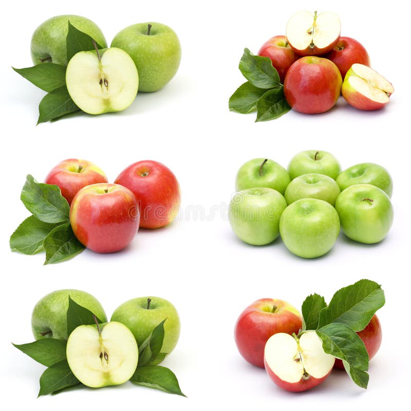 Collection of Fresh Apple Fruits Stock Image - Image of dieting, juicy ...