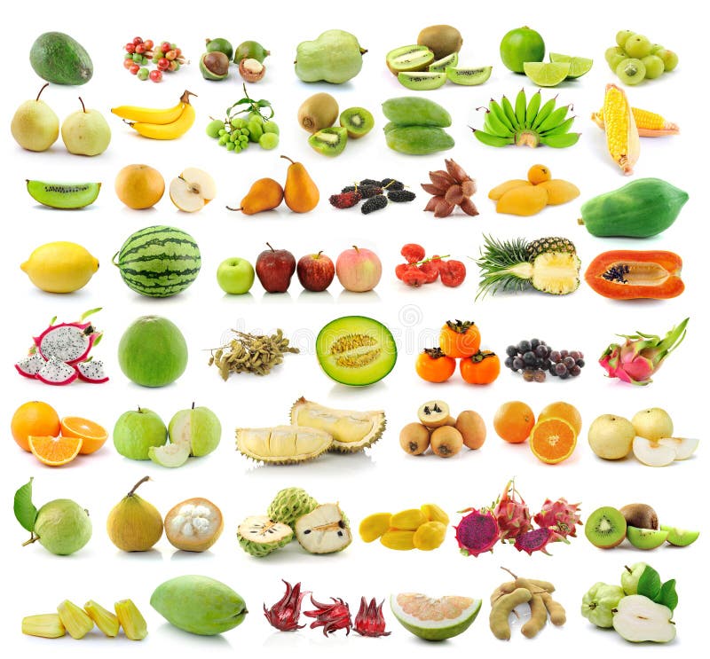 Collection of Fruits and Vegetables Stock Image - Image of fruit ...