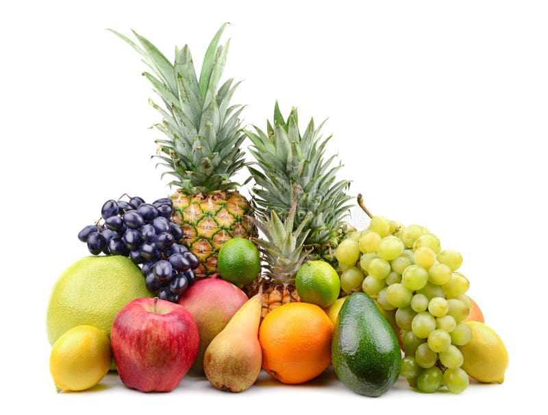 Collection of Different Fruits. Stock Illustration - Illustration of ...