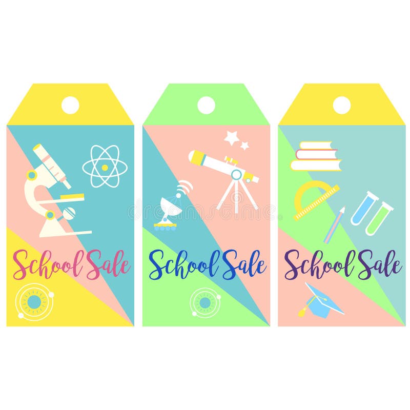 Collection of Funny Tags Back To School Stock Vector - Illustration of ...