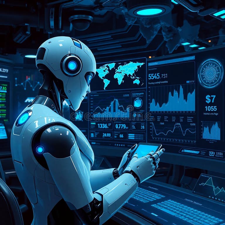 AI-Powered Robots in Cyber Operations Stock Illustration - Illustration ... AI-Powered Robots in Cyber Operations Stock Illustration - Illustration ...