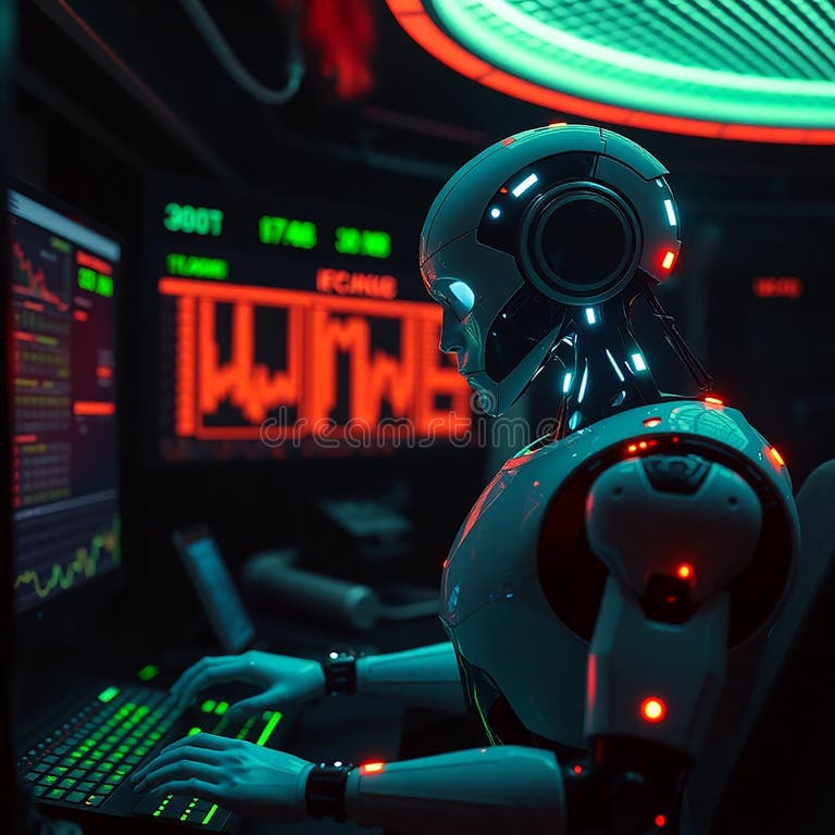 AI-Powered Robots in Cyber Operations Stock Illustration - Illustration ... AI-Powered Robots in Cyber Operations Stock Illustration - Illustration ...