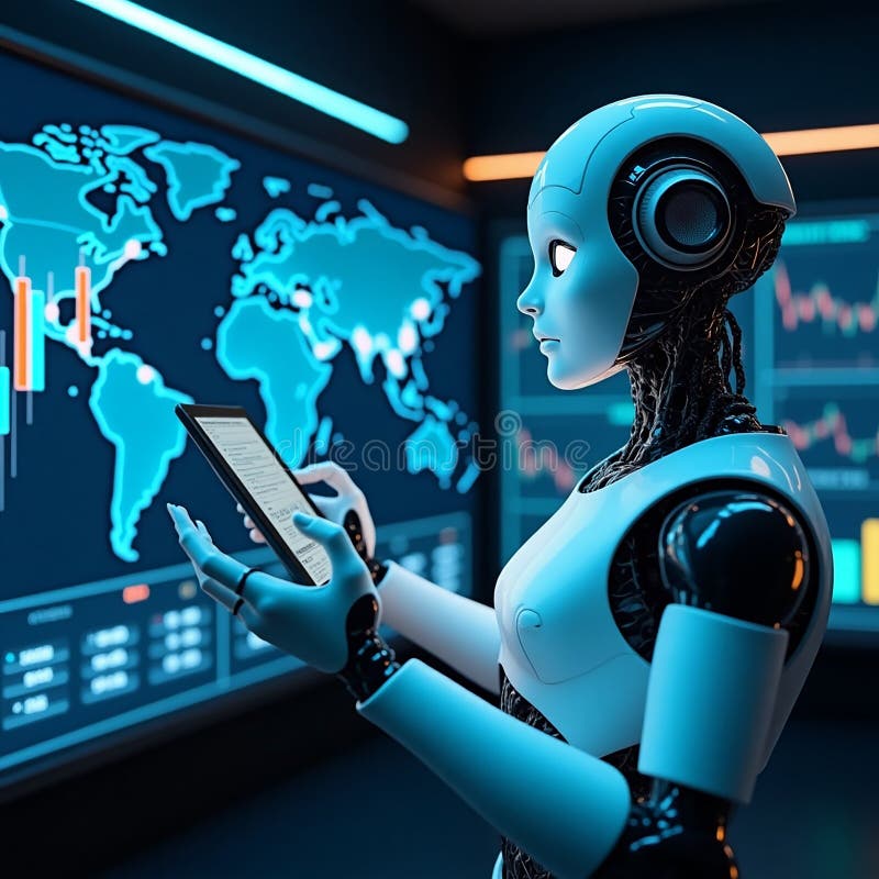 AI-Powered Robots in Cyber Operations Stock Image - Image of machine, global: 358874491