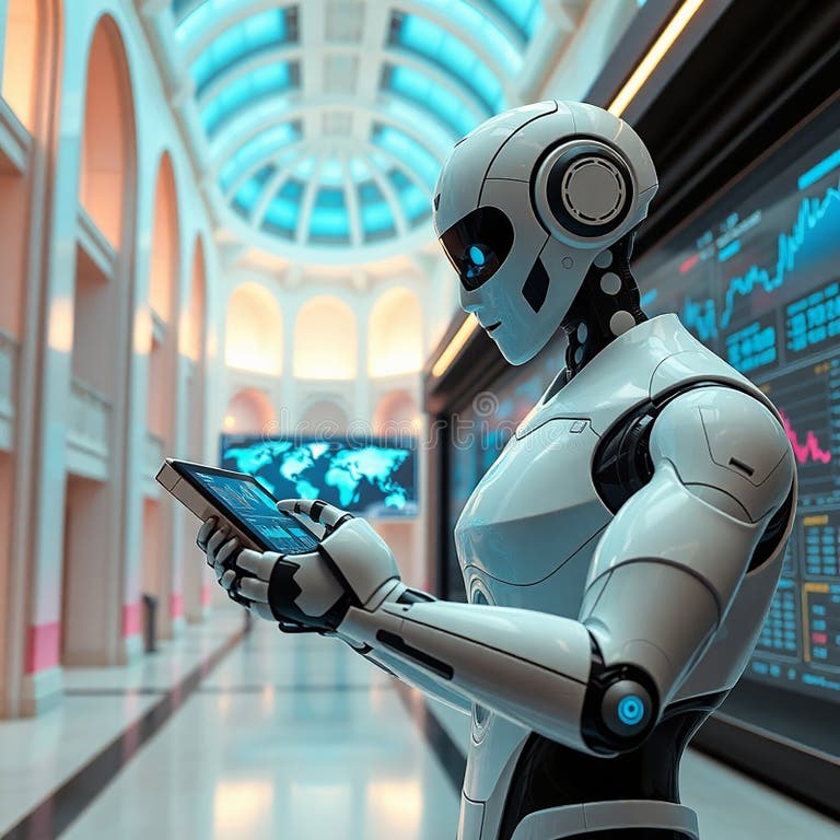AI-Powered Robots in Cyber Operations Stock Image - Image of cyber ...