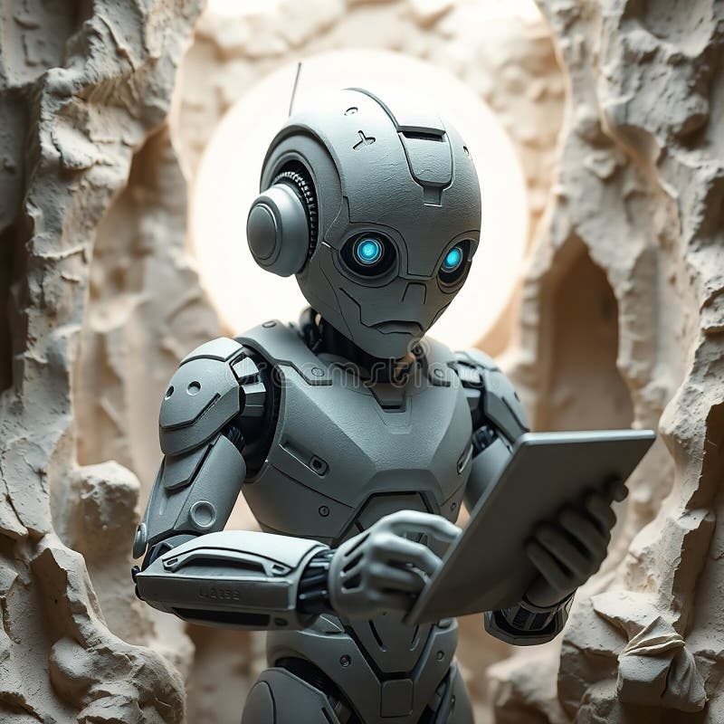 AI-Powered Robots in Cyber Operations Stock Image - Image of music ...