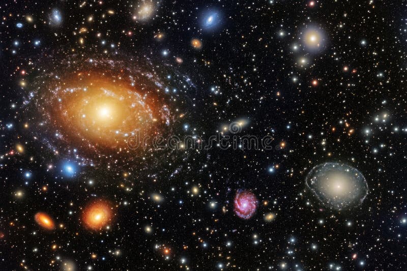 A Collection of Galaxy-like Objects Visible Against the Dark Sky, Great ...