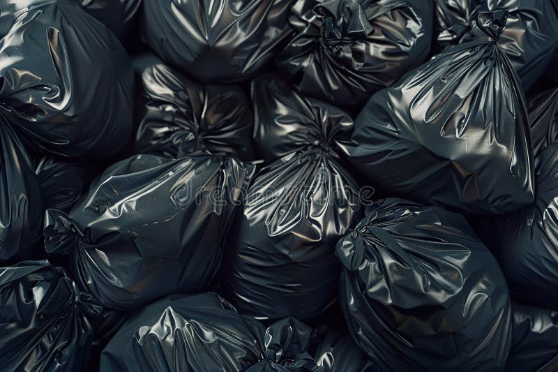 A Collection of Garbage Bags. Ai Generative Stock Image - Image of ...