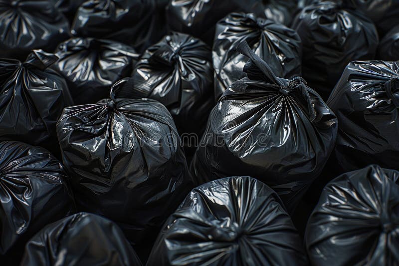 A Collection of Garbage Bags. Ai Generative Stock Image - Image of pile ...