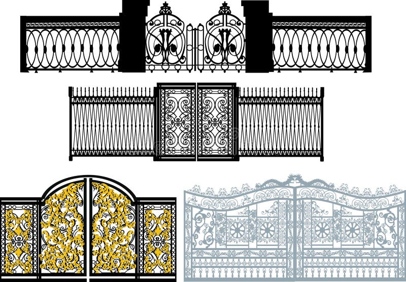 Fence and gate vector stock vector. Illustration of craft - 37739348