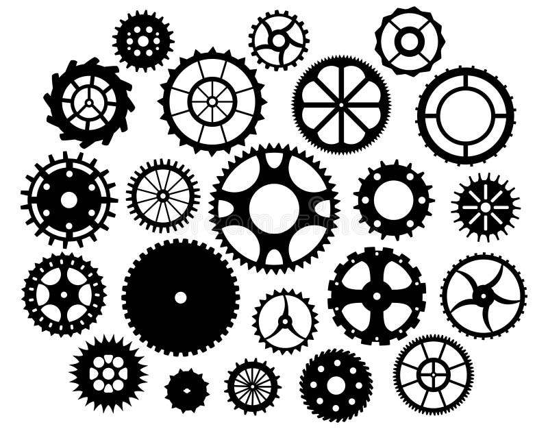 Gears Isolated on White stock vector. Illustration of marketing - 84003684