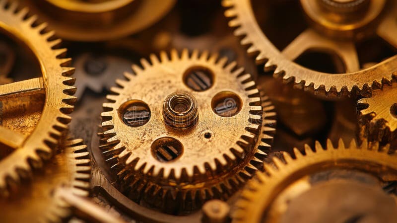 A Collection of Gears Stacked Together, Featuring Various Holes for ...