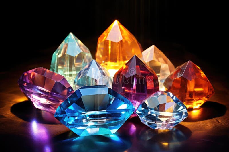 A Collection of Gemstones, with One Radiating Brighter Stock ...