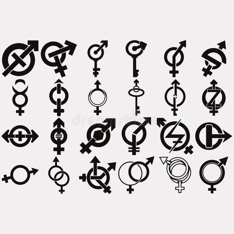 Collection of gender logos stock vector. Illustration of design - 305122787