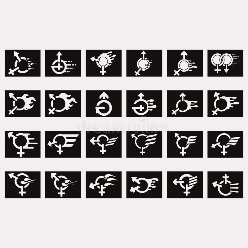 Collection of gender logos stock vector. Illustration of concept ...