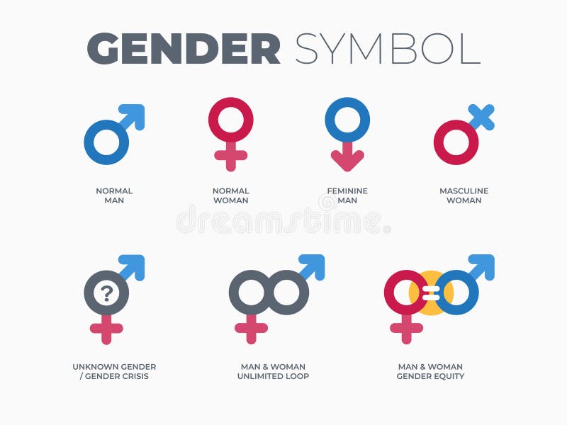 The Collection of Gender Symbol. Isolated Vector Illustration Stock ...