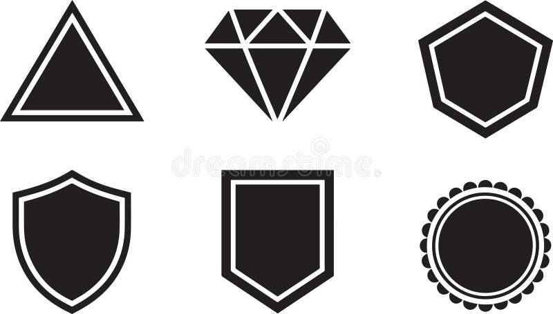 Collection of Geometric Badge Shapes for Logo Design and Branding ...