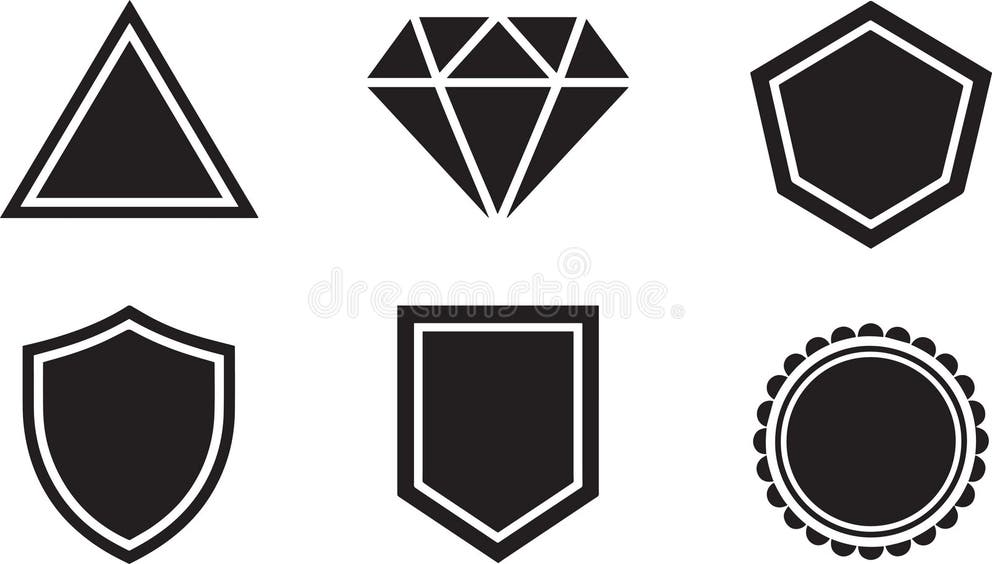 Collection of Geometric Badge Shapes for Logo Design and Branding ...