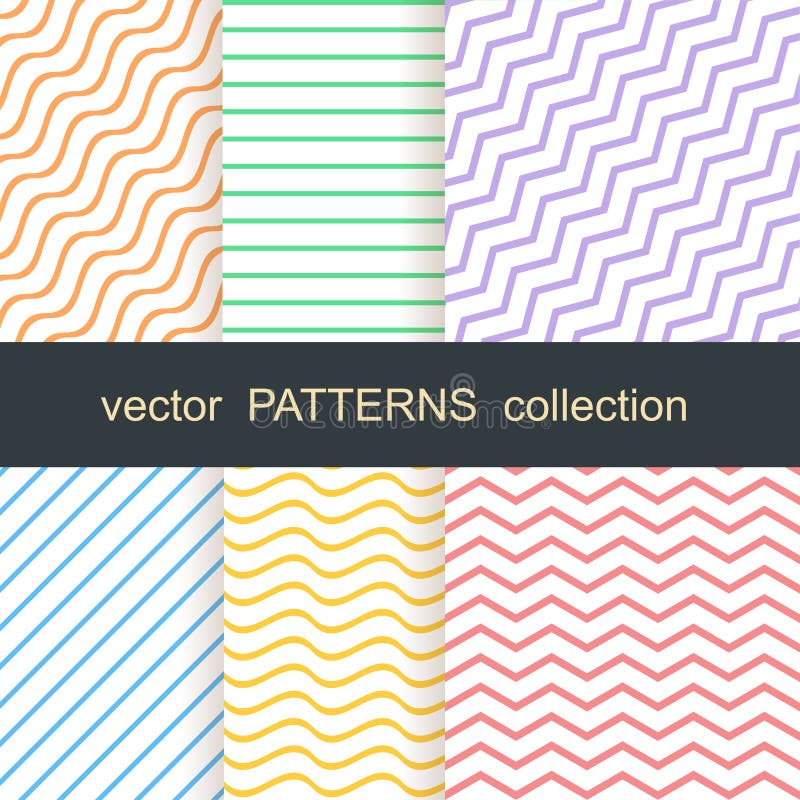 Collection of Geometric Minimal Lines Pattern for Design, Stock Vector ...