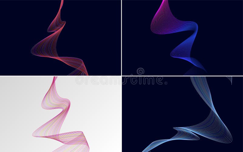 Collection of Geometric Minimal Lines Pattern Set Stock Vector ...