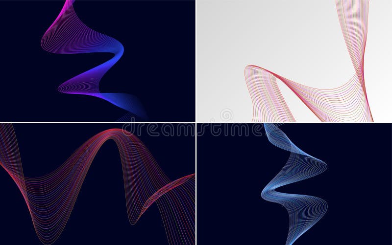 Collection of Geometric Minimal Lines Pattern Set Stock Vector ...