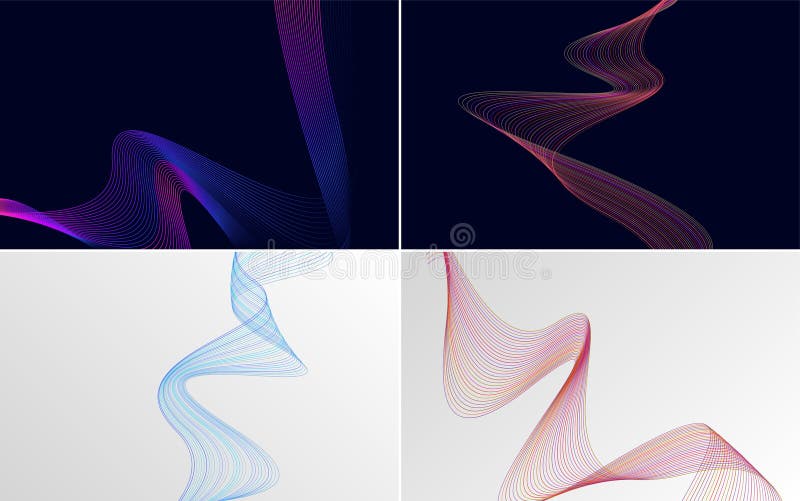 Collection of Geometric Minimal Lines Pattern Set Stock Vector ...