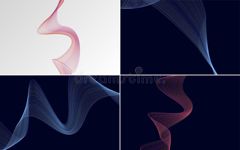 Collection of Geometric Minimal Lines Pattern Set Stock Vector ...