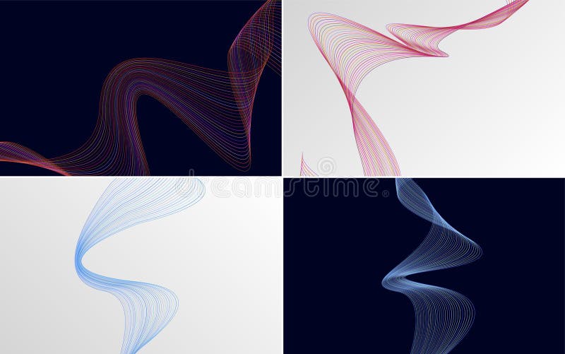 Collection of Geometric Minimal Lines Pattern Set Stock Vector ...