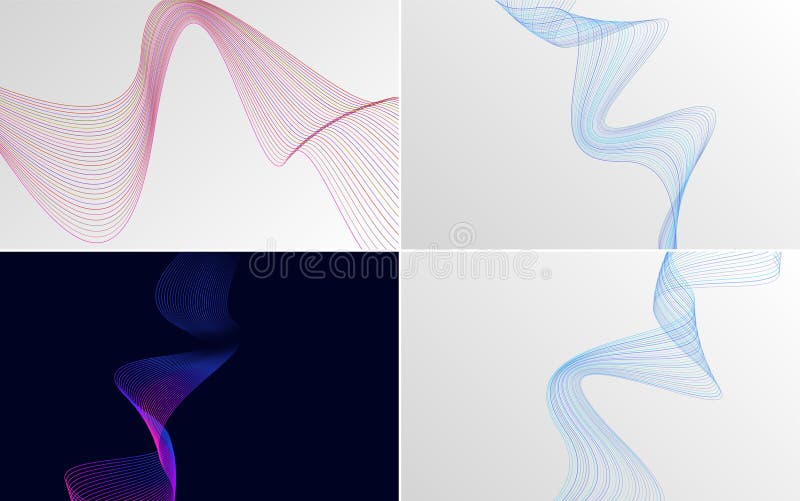 Collection of Geometric Minimal Lines Pattern Set Stock Vector ...