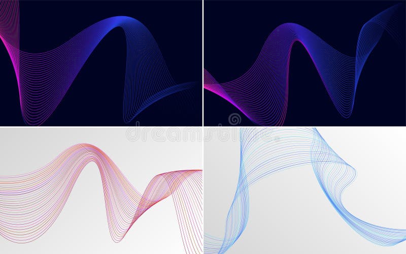 Collection of Geometric Minimal Lines Pattern Set Stock Vector ...