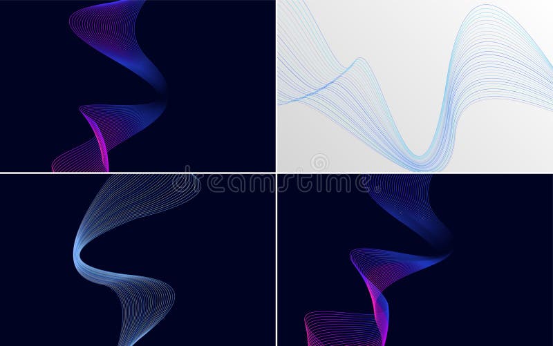 Collection of Geometric Minimal Lines Pattern Set Stock Vector ...