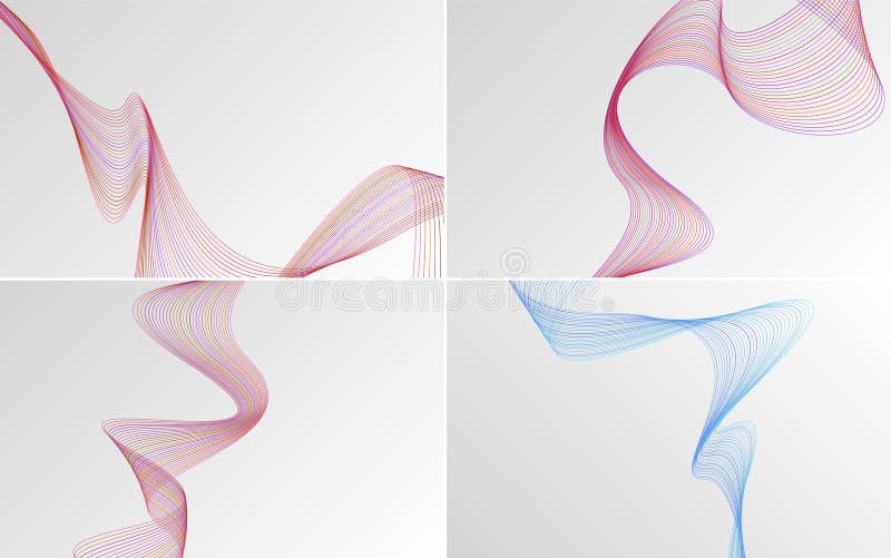 Collection of Geometric Minimal Lines Pattern Set Stock Vector ...