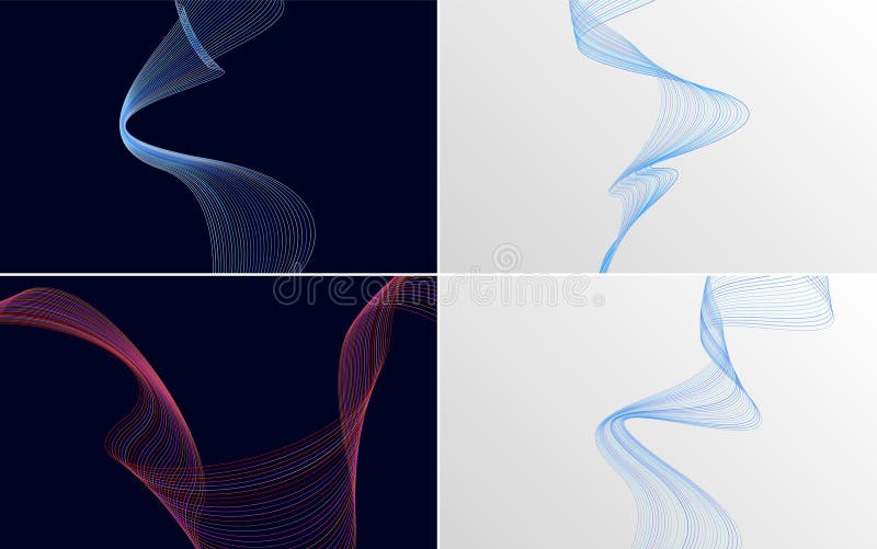 Collection of Geometric Minimal Lines Pattern Set Stock Vector ...