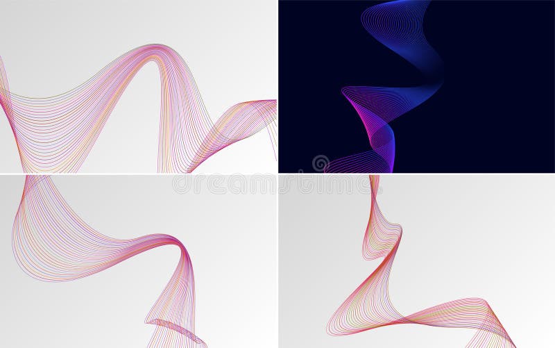 Collection of Geometric Minimal Lines Pattern Set Stock Vector ...