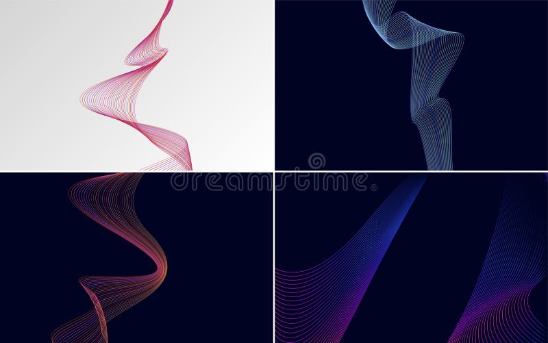 Collection of Geometric Minimal Lines Pattern Set Stock Vector ...